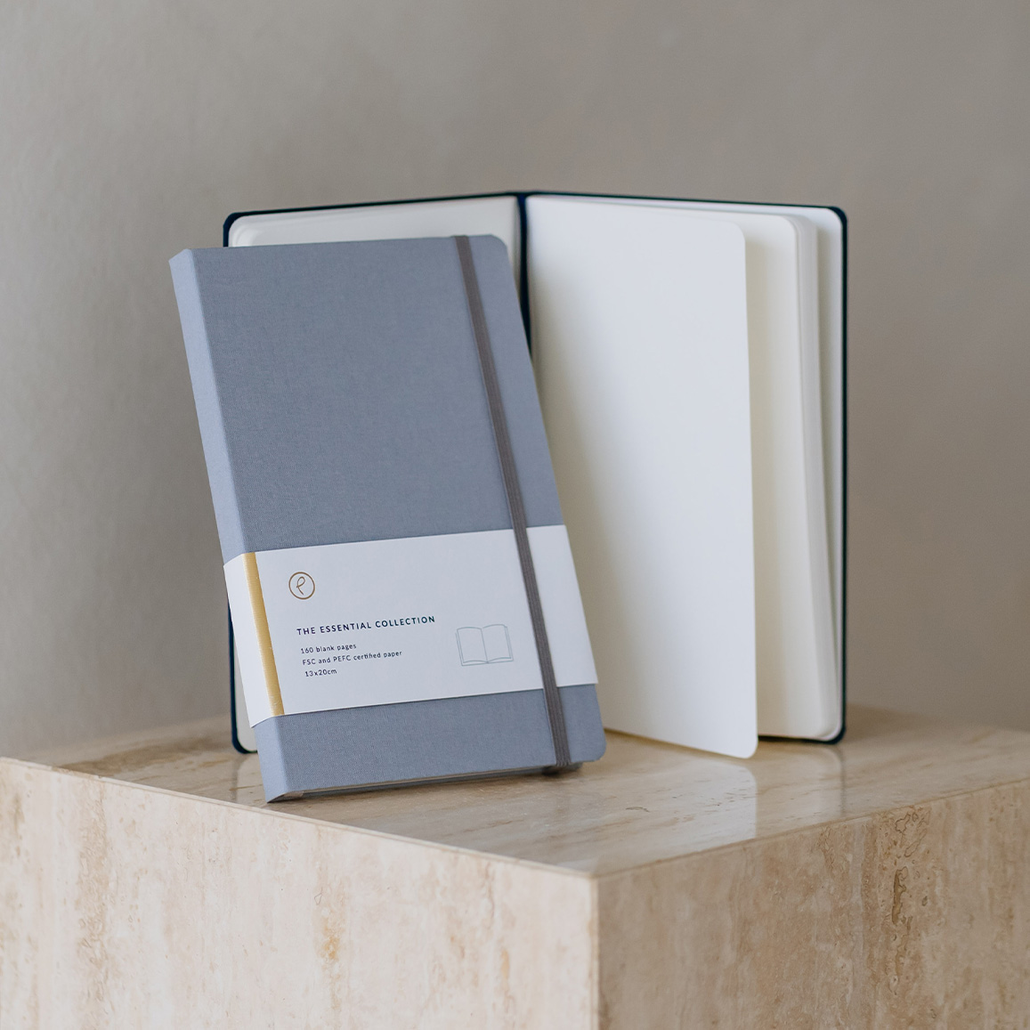 The Essential Collection - Grey Fabric Notebook | Papypress | Bespoke ...